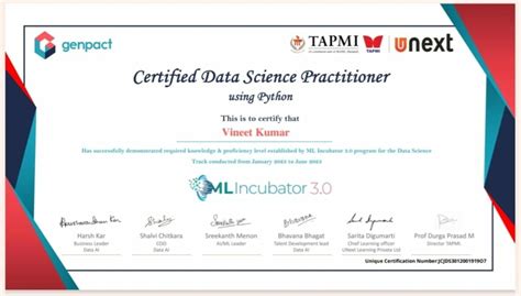Vineet Kumar On Linkedin Happy To Share That I Have Completed A 6