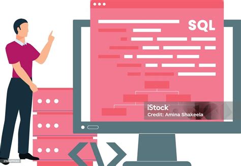 The Guy Is Referring To Sql Coding Stock Illustration Download Image