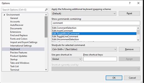 Visual Studio Comment Shortcut Ultrawizard