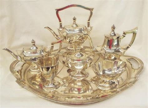 Lot Gorham Sterling Silver Tea Set Plymouth