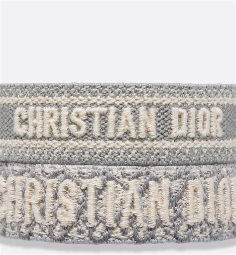 Conjunto De Pulseras Christian Dior Dior Oblique En Algodón Gris Dior