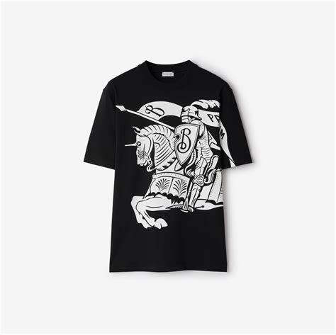 Ekd Cotton T Shirt In Black Men Burberry® Official