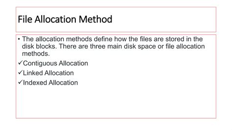 Fileallocationmethods Pdf