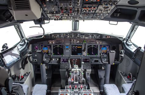 Cockpit Of A Boeing 737 800