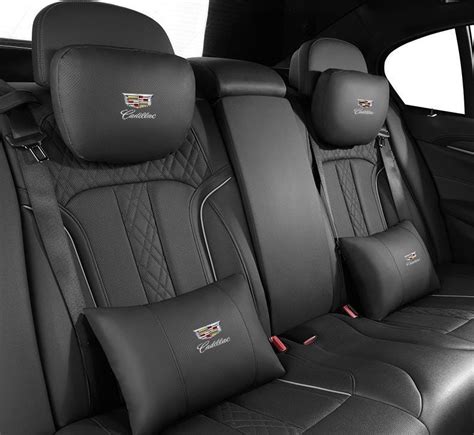 Cadillac Car Interior Neck Support Headrest And Lumbar Support Cushion