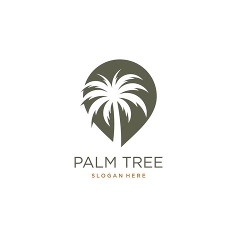 Palm Tree Logo Design Vector Icon With Modern Idea 24233291 Vector Art