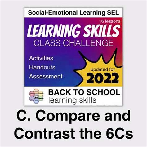 6cs Challenge C Compare And Contrast Learning Skills Back To School
