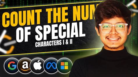 3121 And 3120 Count The Number Of Special Characters Ii And Characters I Youtube