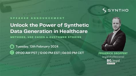 Syntho On Linkedin Syntheticdata Datainnovation Ai Syntho