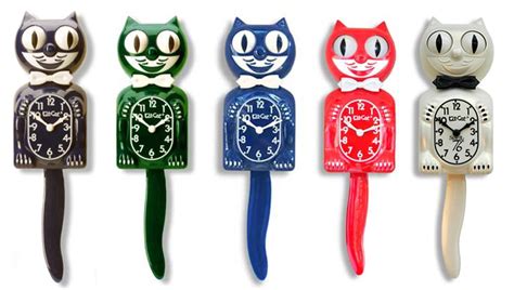 Retro Kit Cat Clocks In Modern Pantone Colors