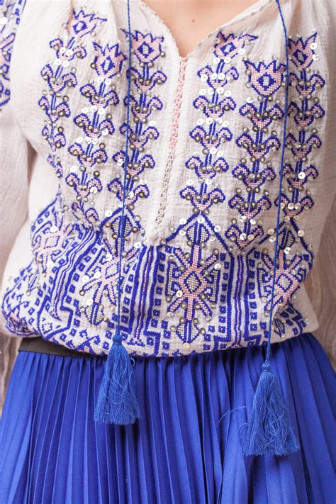 ️ Ie Românească Tradițională Lalea Violet ️