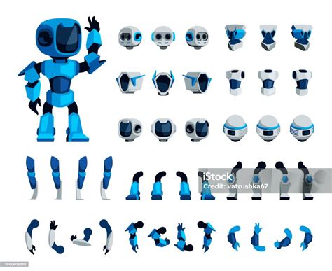 Kit Animasi Robot Kartun Robot Cibernetica Berpose Untuk Urutan Bingkai Kit Animasi Robot Kartun Robot Cibernetica Berpose Untuk Urutan Bingkai