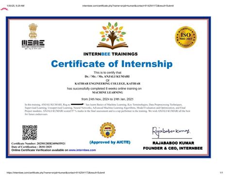 Anjali Kumari On Linkedin Machinelearning Ai Internship