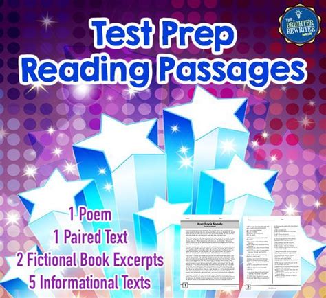 Reading Test Prep Passages And Questions With Testing Strategies Posters