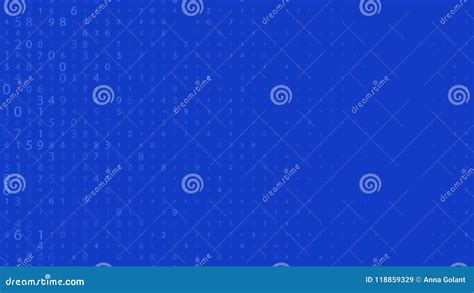 digital array random numbers 0 and 9 video in a matrix style stock