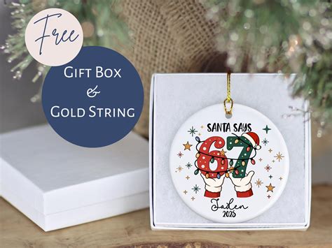 Personalized 67 Ornament Six Seven Ornament Custom 6 7 Funny