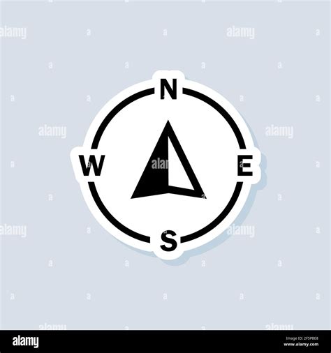 Compass Sticker Navigator Arrow Icon Navigation Technology
