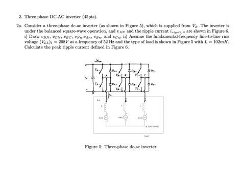 2 Three Phase Dc Ac Inverter 45pts 2a Consider A