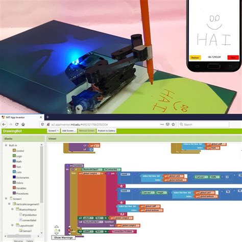 scratch built android app basics and bt drawing robot app 15 steps