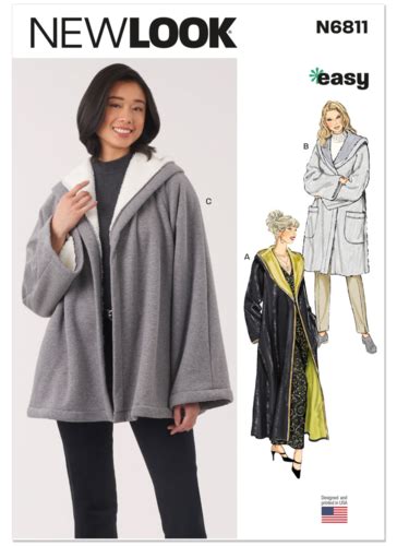 New Look Sewing Pattern Misses Coat In Two Lengths And Jacket N6811