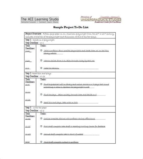 To Do List Template 12 Free Sample Example Format Download