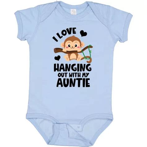Bella Canvas Monkey I Love Hanging Out With My Auntie Baby Aunt Adorable Bodysuit Walmart Com