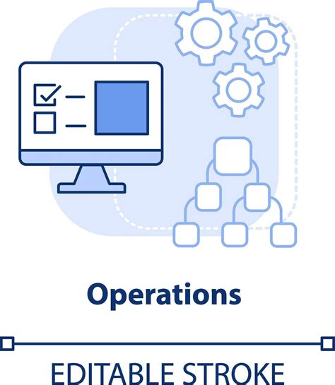 Operations Light Blue Concept Icon Technology Element Of Supply Chain Management Abstract Idea