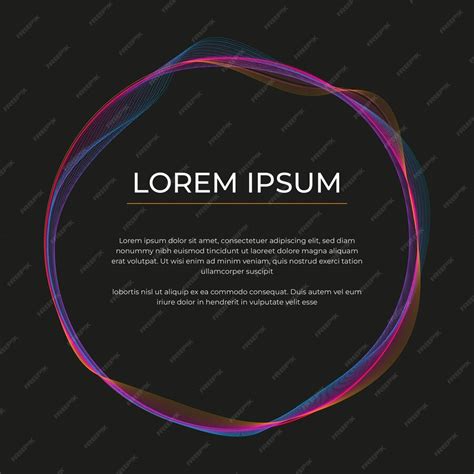 Premium Vector Gradient Color Wavy Lines Frame