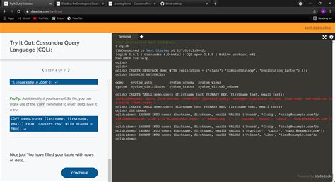Hw · Issue 55 · Datastaxdevsworkshop Introduction To Nosql · Github