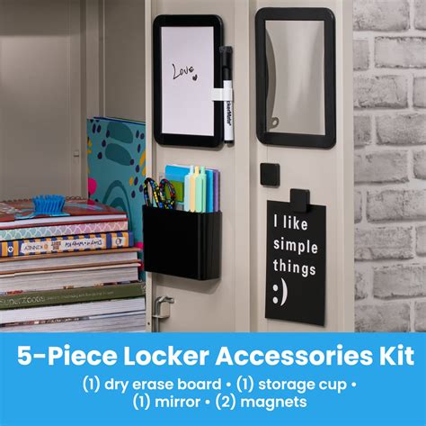 Locker Organizer Lockermate 7 Piece Tall Wire Locker Kit With Magnets