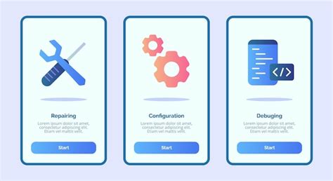 Premium Vector Repairing Configuration Debuging For Mobile Apps