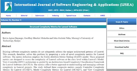 structural complexity metrics for laravel software