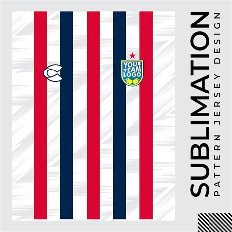 터 스포츠 저지 디자인 수블리메이션 프리미엄 벡터
