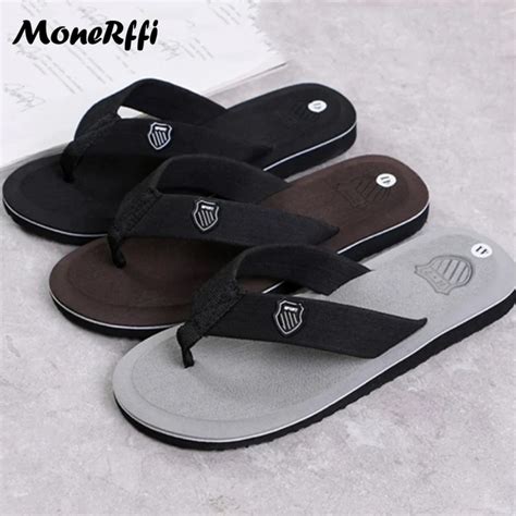 Street Slippers For Men Flip Flops Beach Shoes Summer Anti Slip Outdoor