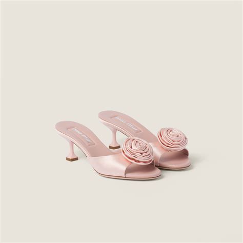 Diy Pink Floral High Heels Miu Miu Flower Shoes Miu Miu Flower Heels