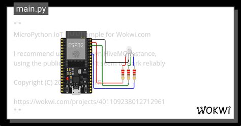 MicroPython MQTT LED ESP32 Wokwi ESP32 STM32 Arduino Simulator