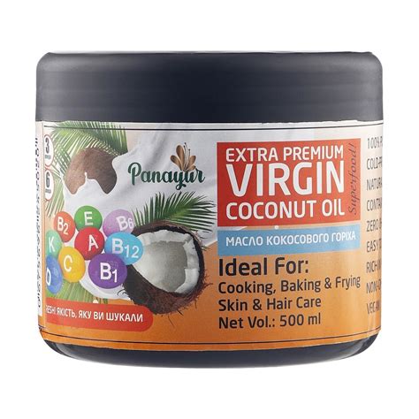 Масло кокосовое холодного отжима (Cococnut Oil Extra Virgin, Panayur ...