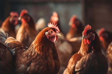Premium AI Image Lots Of Chickens Neural Network AI Generated