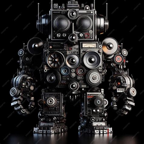 Premium Photo Stompbox And Audio Speaker Robot From Artificially