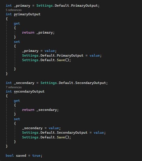 Settings Default Not Saving C