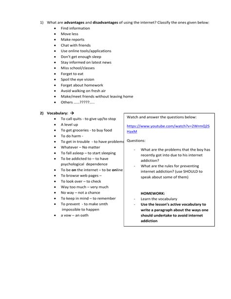 Internet Addiction Advantages Disadvantages Prevention