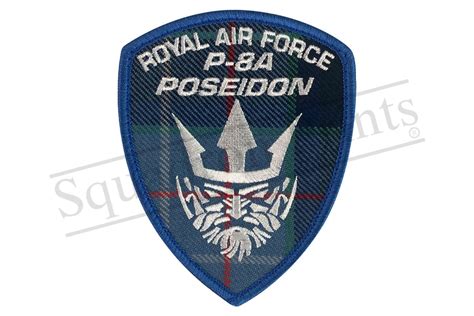 Raf Lossiemouth Tartan P 8a Poseidon Shield Patch Patches Squadron Prints