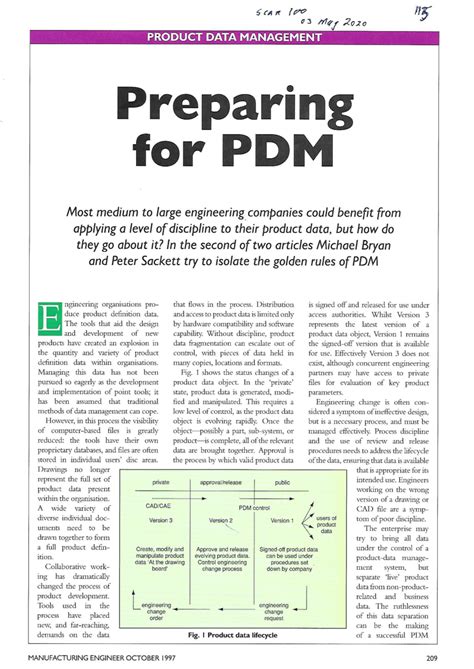 PDF Preparing For PDM Product Data Management