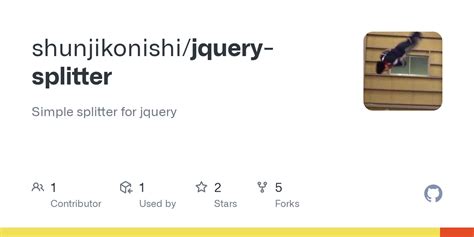 GitHub Shunjikonishi Jquery Splitter Simple Splitter For Jquery