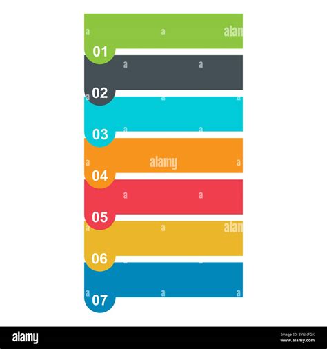 Seven Step Infographic Vertical Stock Vector Images Alamy