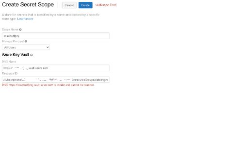 Azure Databricks Keyvault Backed Secret Scope Fails Microsoft Qanda