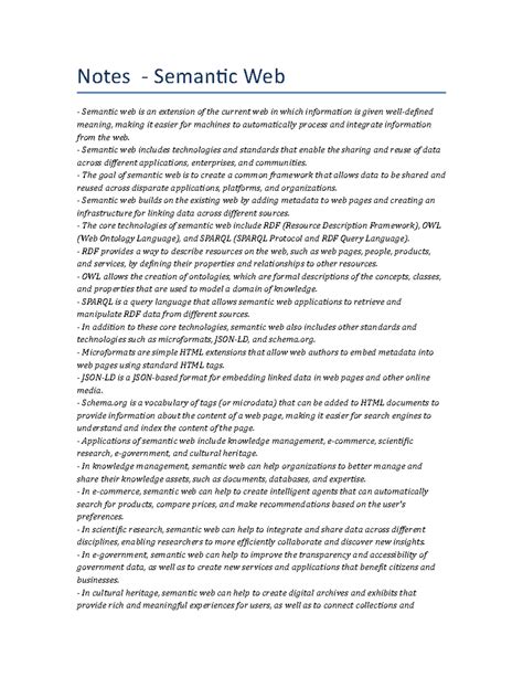 lecture notes semantic web notes semantic web semantic web is an
