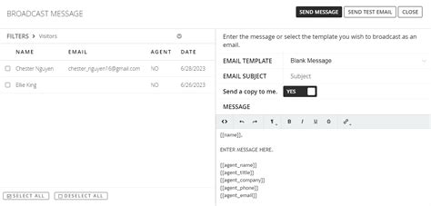 broadcast a message spacio