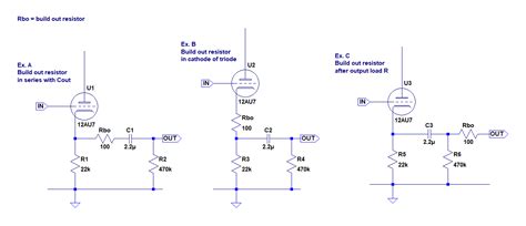 Question About Build Out Resistor Placement In Cathode Follower