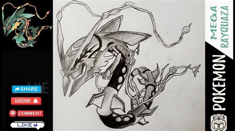 How To Draw Mega Rayquaza Step By Step Pokemon Art And Pencil Drawing